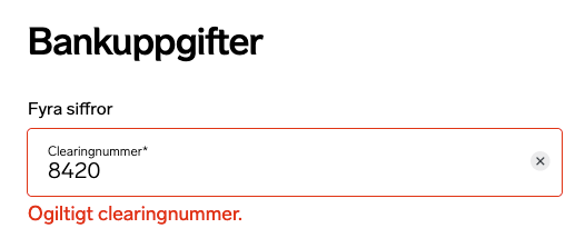 Swedbank clearing numbers should not be five digits · Issue #10 ...