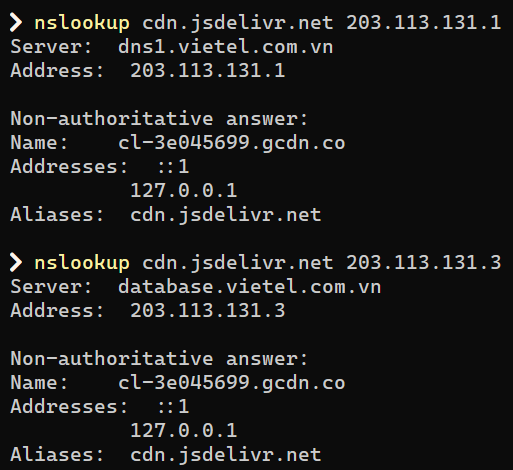 Viettel DNS resolving `cdn.jsdelivr.net` to localhost · Issue #18504 · jsdelivr/jsdelivr · GitHub