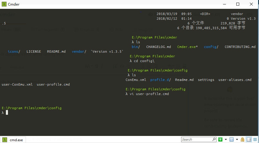 Cmder Display Error After Using Vim · Issue 1717 · Cmderdevcmder · Github 