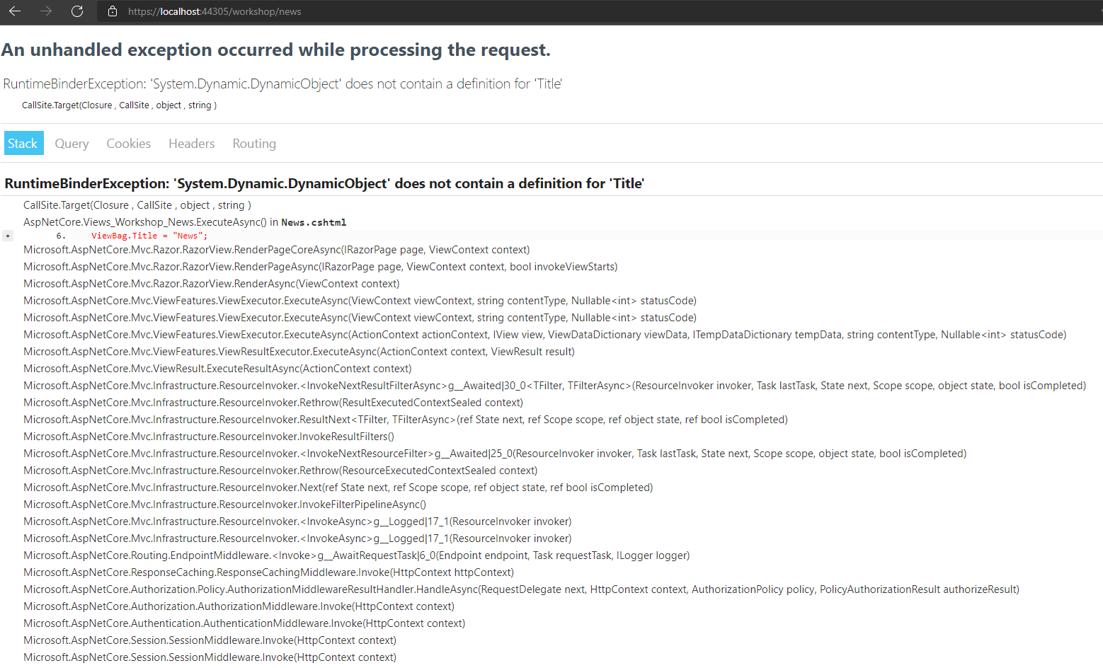 Modify Controller Action Code Click Hot Reload Viewbag Properties Become Inaccessible · Issue