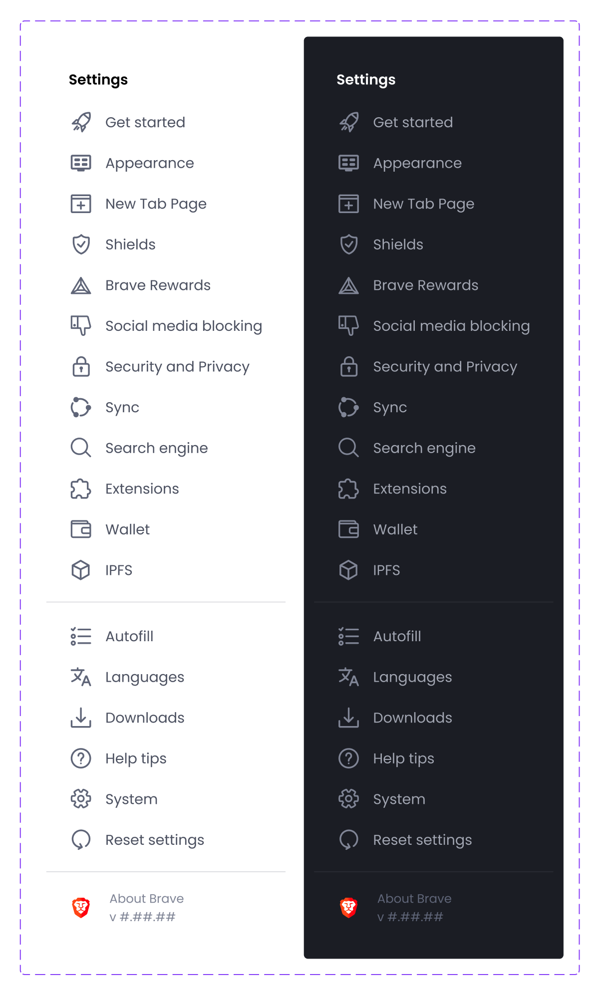 Update Settings sidebar icons and colors for consistency · Issue #24216 ...