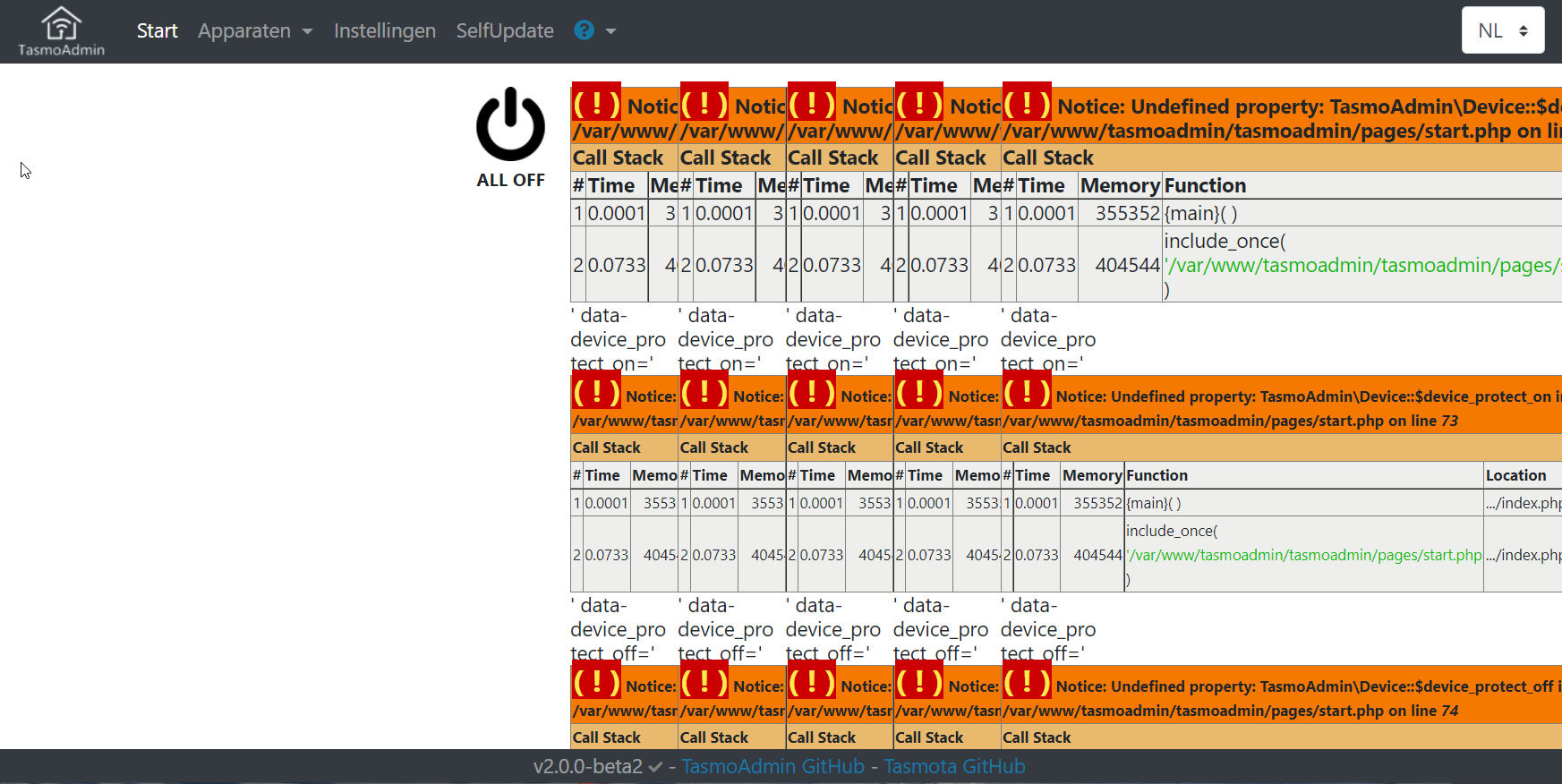 Selfupdate error: Could not find any Download Release (Travis Fail?) · Issue #485 · TasmoAdmin ...