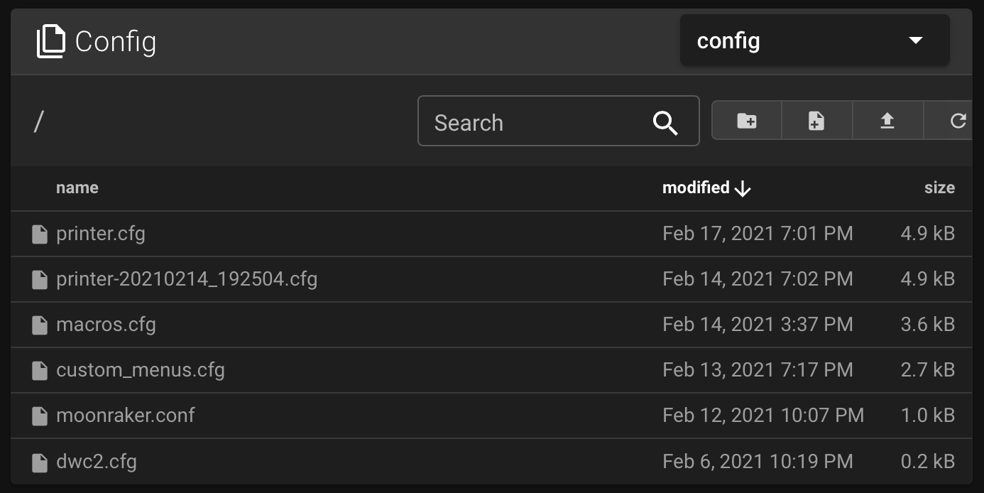 Jobs/Config on Dashboard - Buttons not aligned · Issue #159 · fluidd-core/fluidd · GitHub