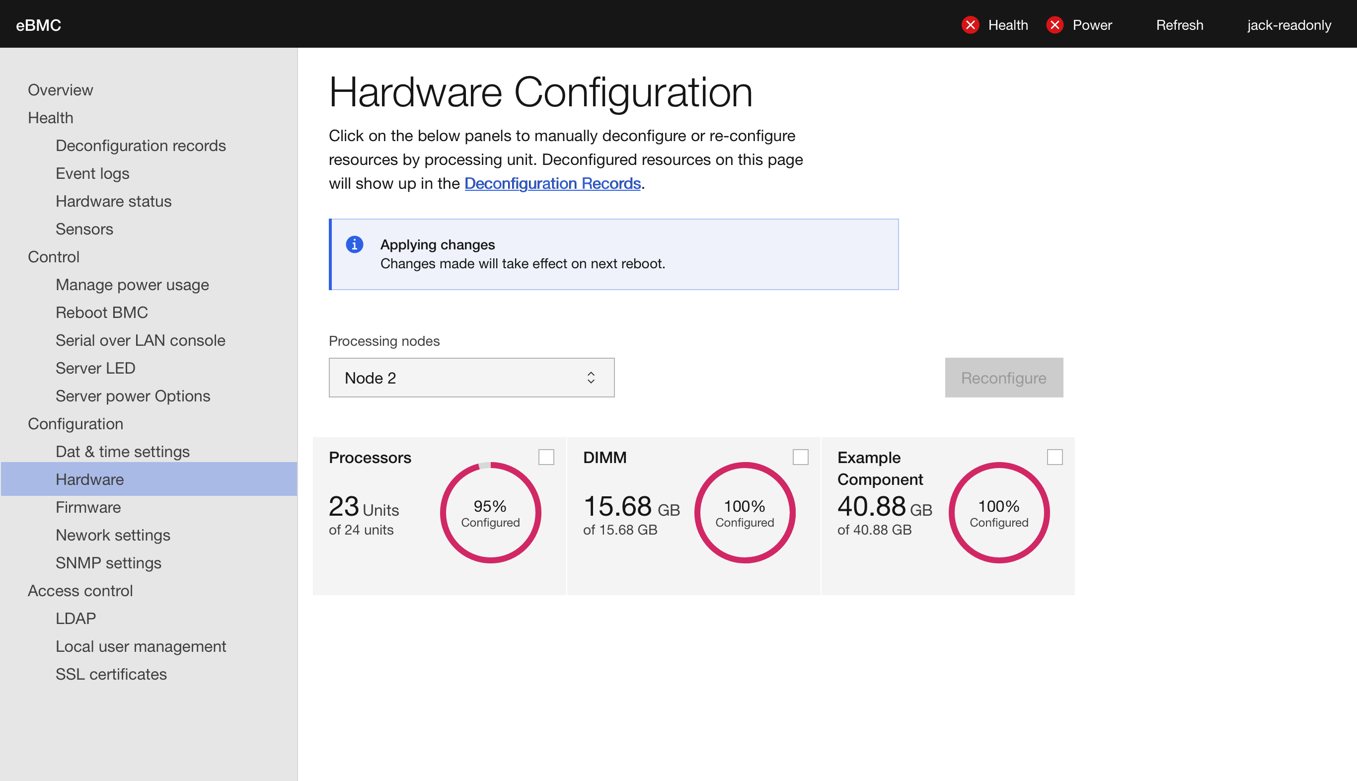 Deconfigured Hardware · Issue 27 · Openbmc Webui Vue · Github