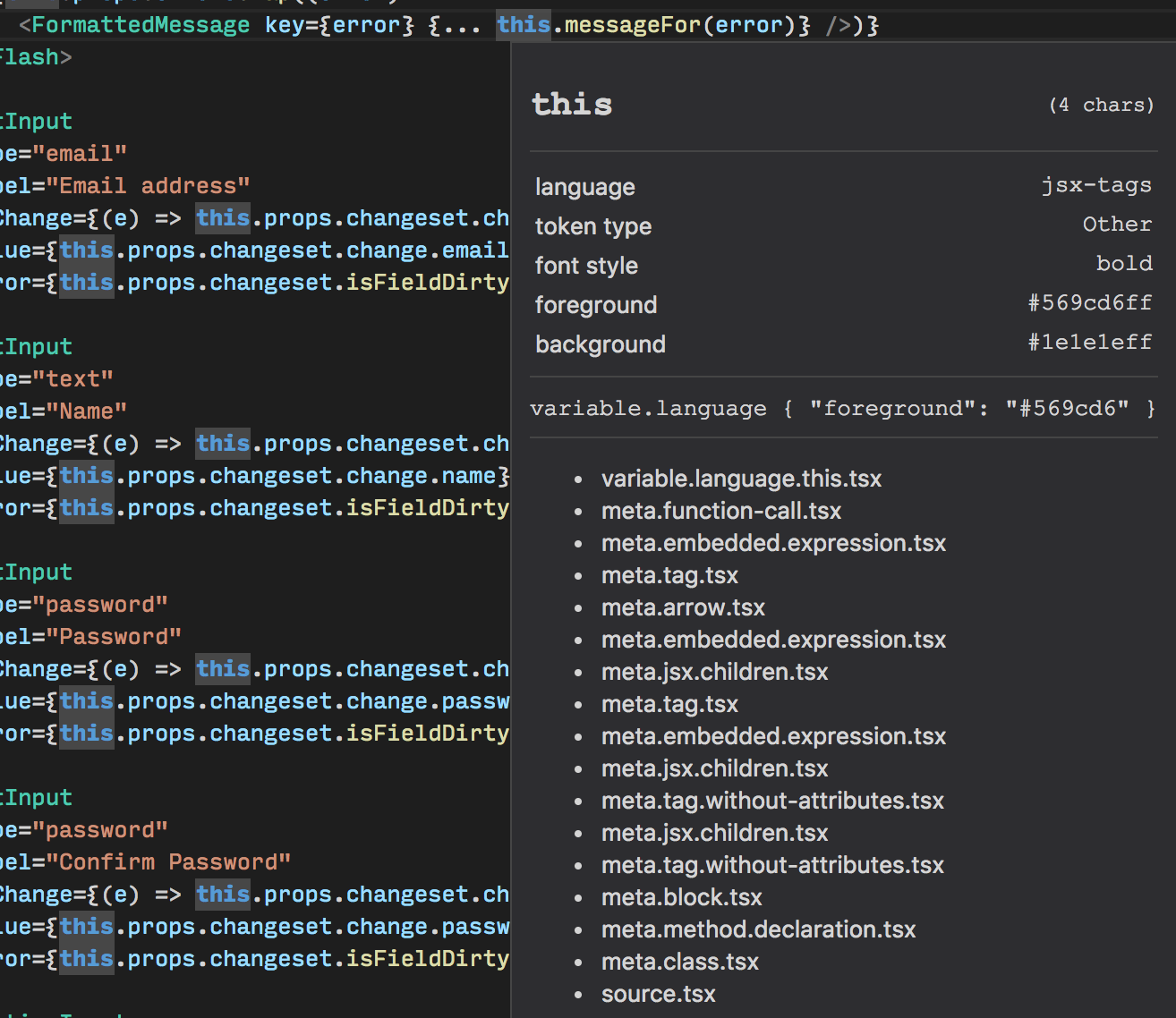 `this` next to object spread in JSX element incorrectly highlighted · Issue #32667 · microsoft ...
