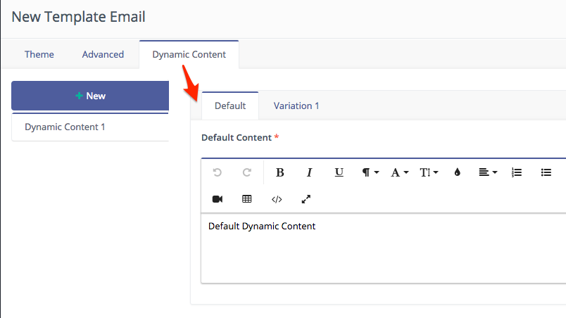 Building Dynamic content for code mode emails only allows one variation ...