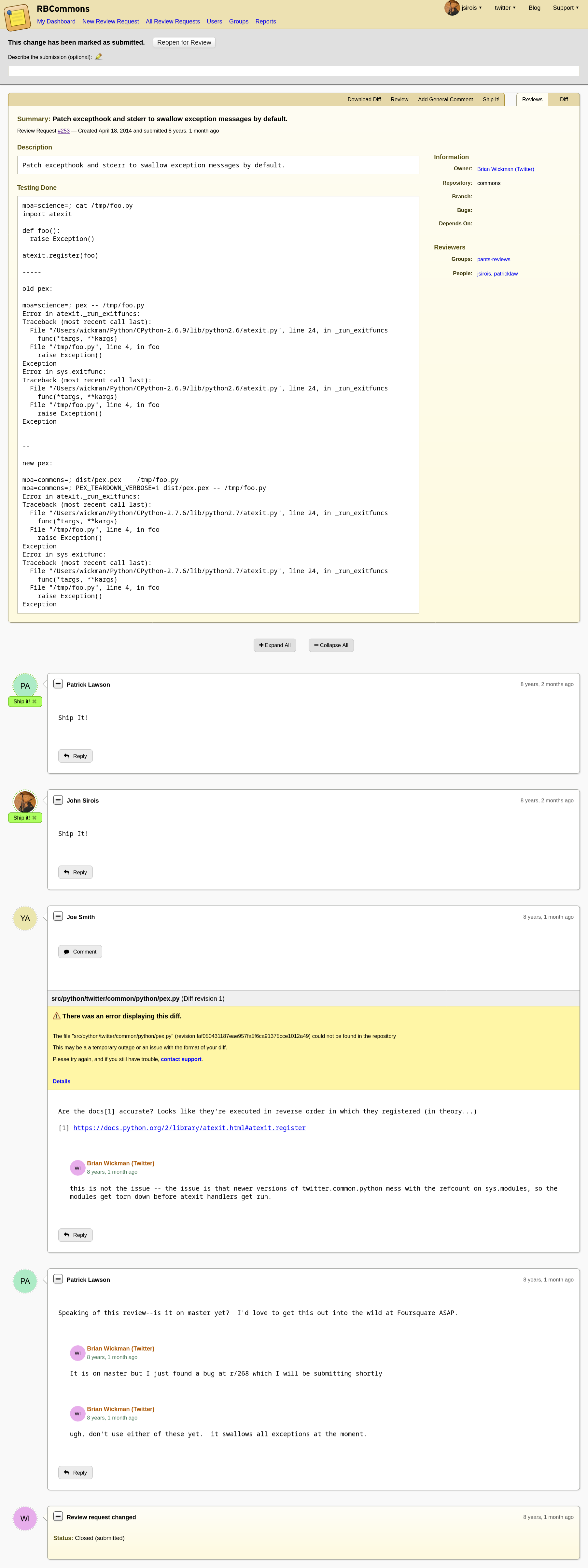 `zipapp` mode drops tail log lines · Issue #1802 · pex-tool/pex · GitHub