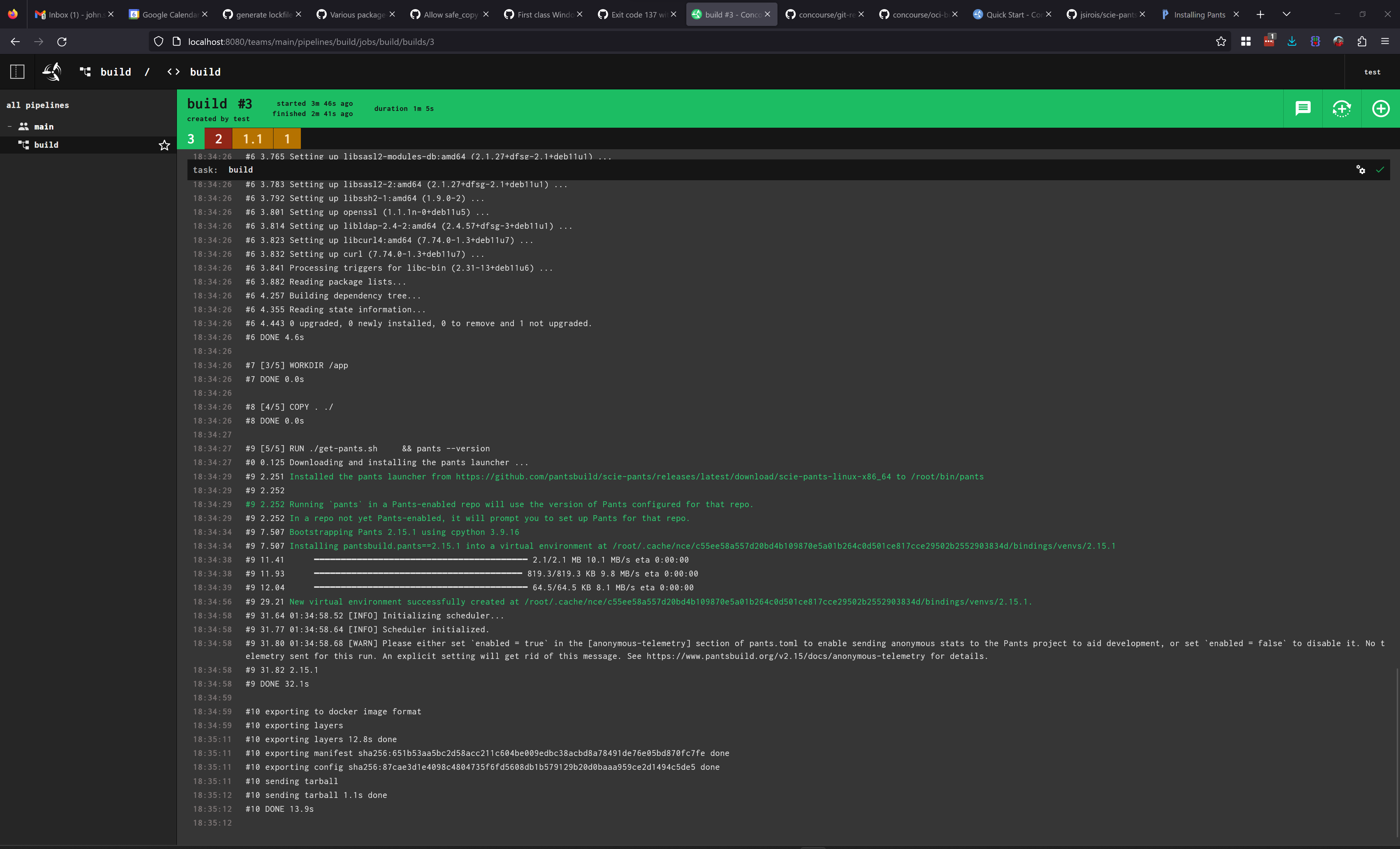 Exit code 137 with scie-pants 0.8.2 · Issue #205 · pantsbuild/scie ...