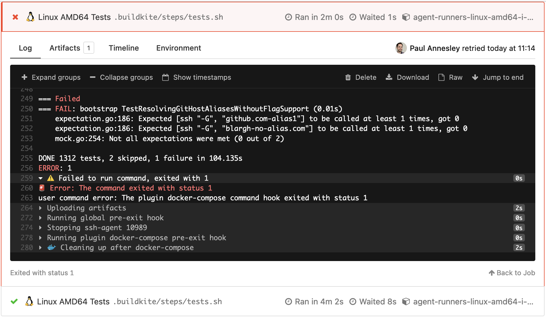 Flaky Testresolvinggithostaliaseswithoutflagsupport · Issue 1755 · Buildkiteagent · Github 