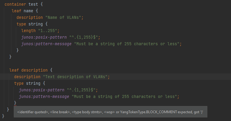 String type without optional length parameter causes error · Issue #12 · PANTHEONtech/YANGinator ...