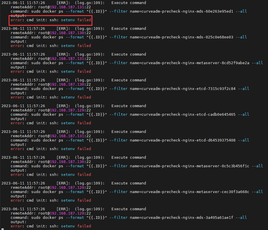 ssh set env fail · Issue #239 · opencurve/curveadm · GitHub