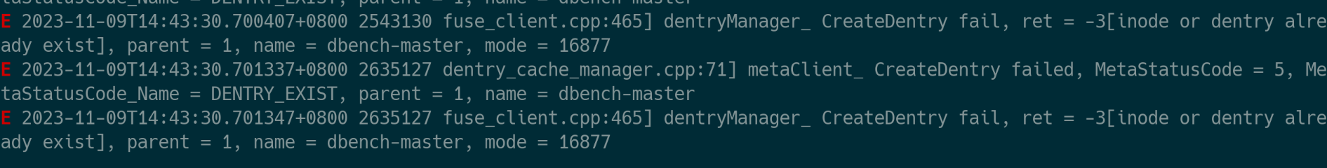 [curvefs]client:The deleted dentry still exists · Issue #2881 · opencurve/curve · GitHub