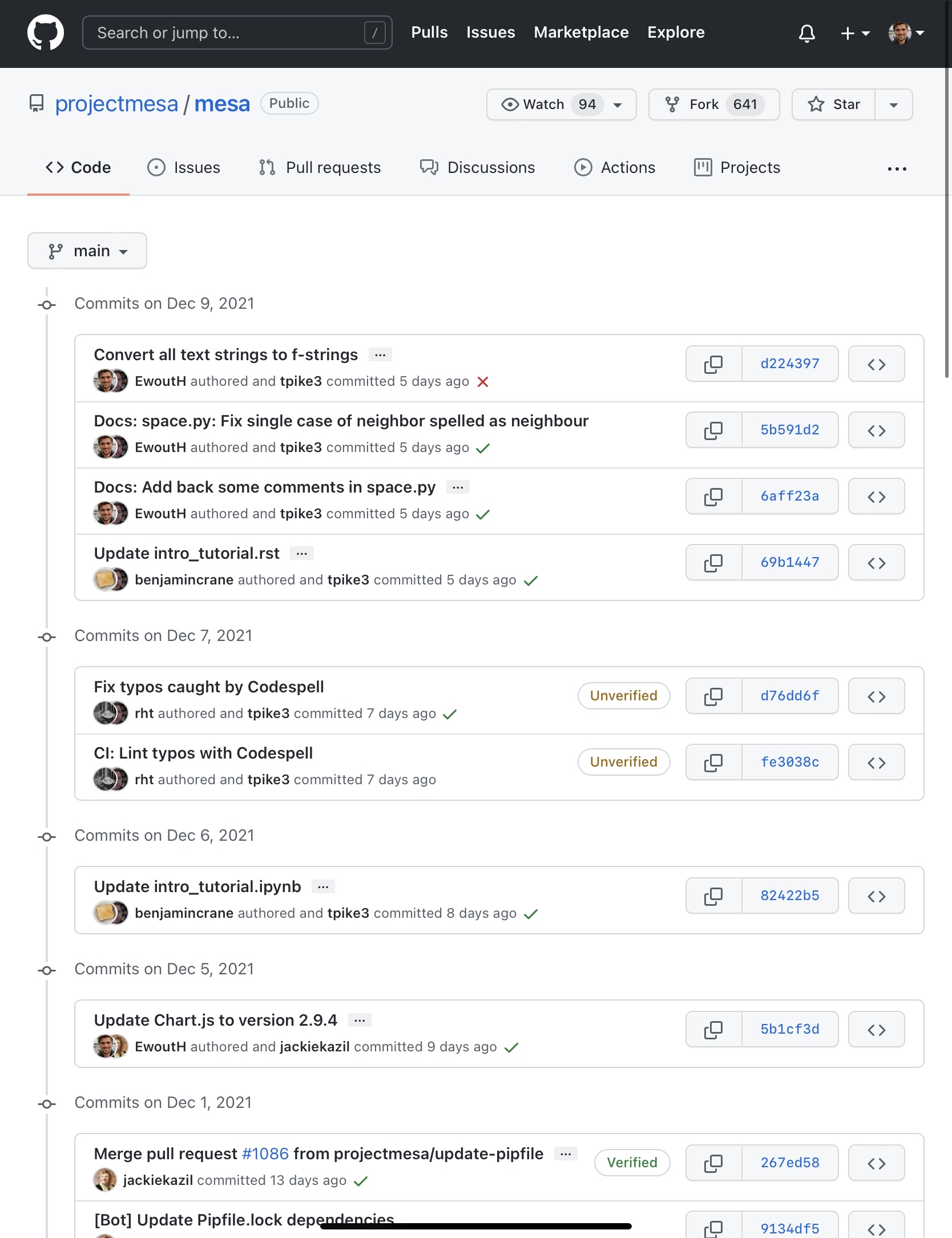 Use rebase-and-merge instead of merge · Issue #1081 · projectmesa/mesa · GitHub