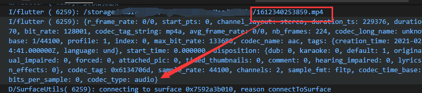 I want to get the belief information of the video, what I passed in was an mp4, but what I got ...