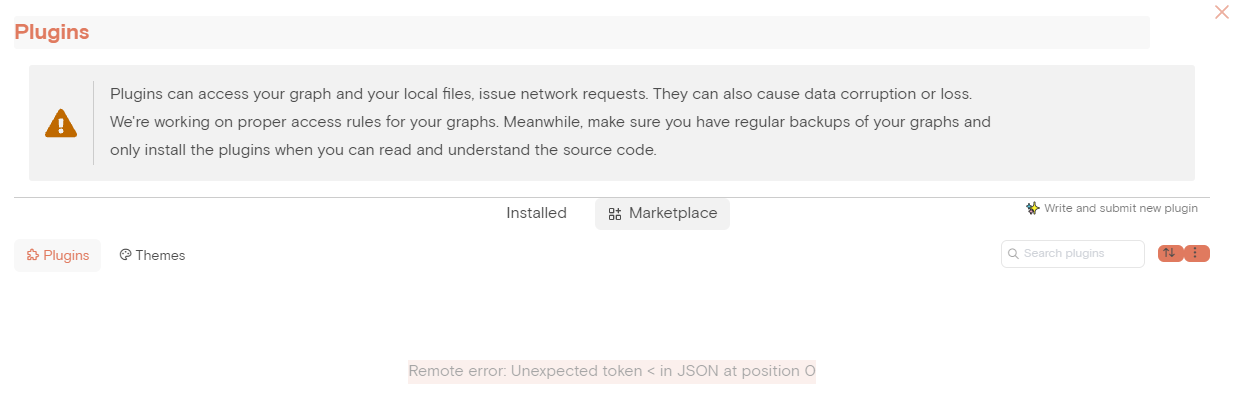 Unable To Download Plugins List · Issue 4774 · Logseqlogseq · Github