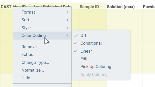 Colour coding checkboxes in columns context menu behave inconsistently · Issue #1455 · datagrok ...