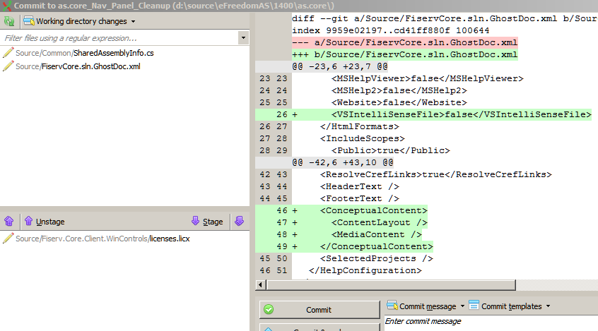 Diff And Commit File Lists Do Not Highlight Current Row · Issue 7127 · Gitextensions