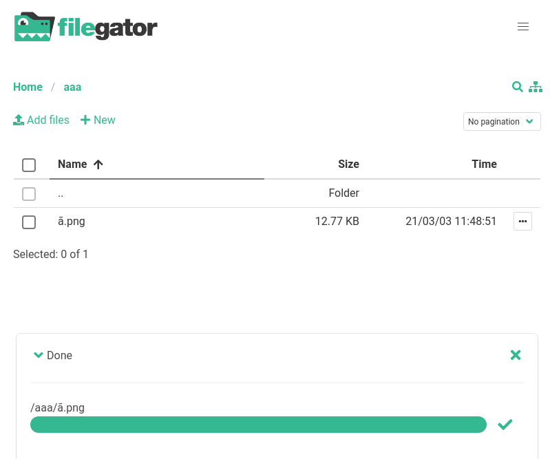 [Bug] Doesn't accept files with some special chars · Issue #192 · filegator/filegator · GitHub