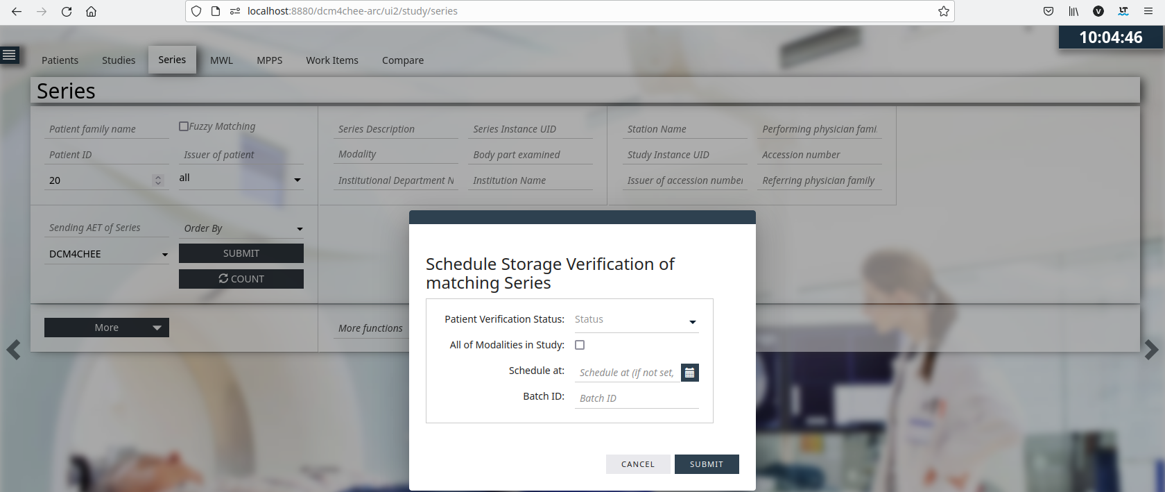 UI Navigation Series : Incorrect filters displayed in `Schedule Storage Verification of matching ...