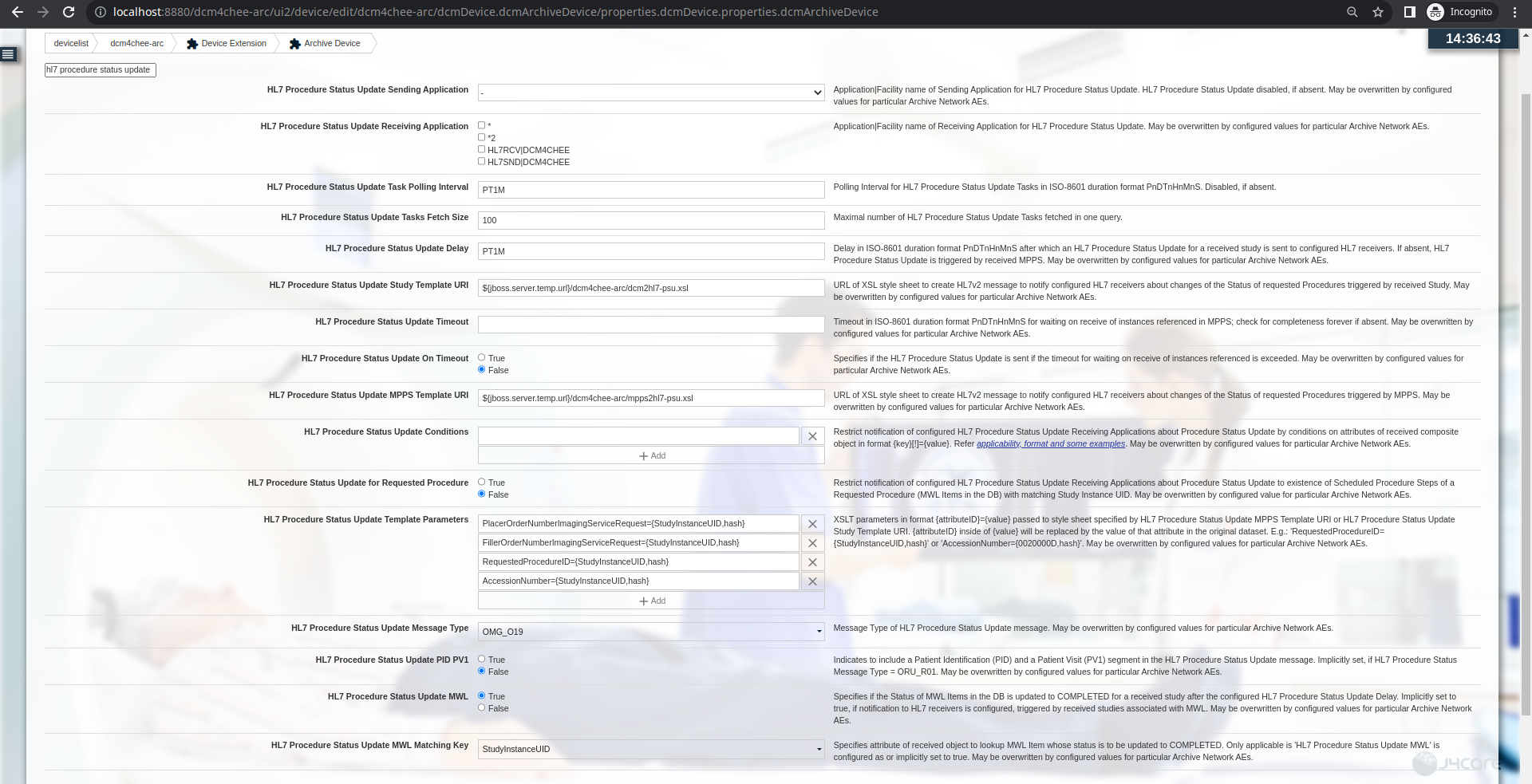 HL7 Procedure Status Update MWL remains ineffective unless (not-required) HL7 Procedure Status ...