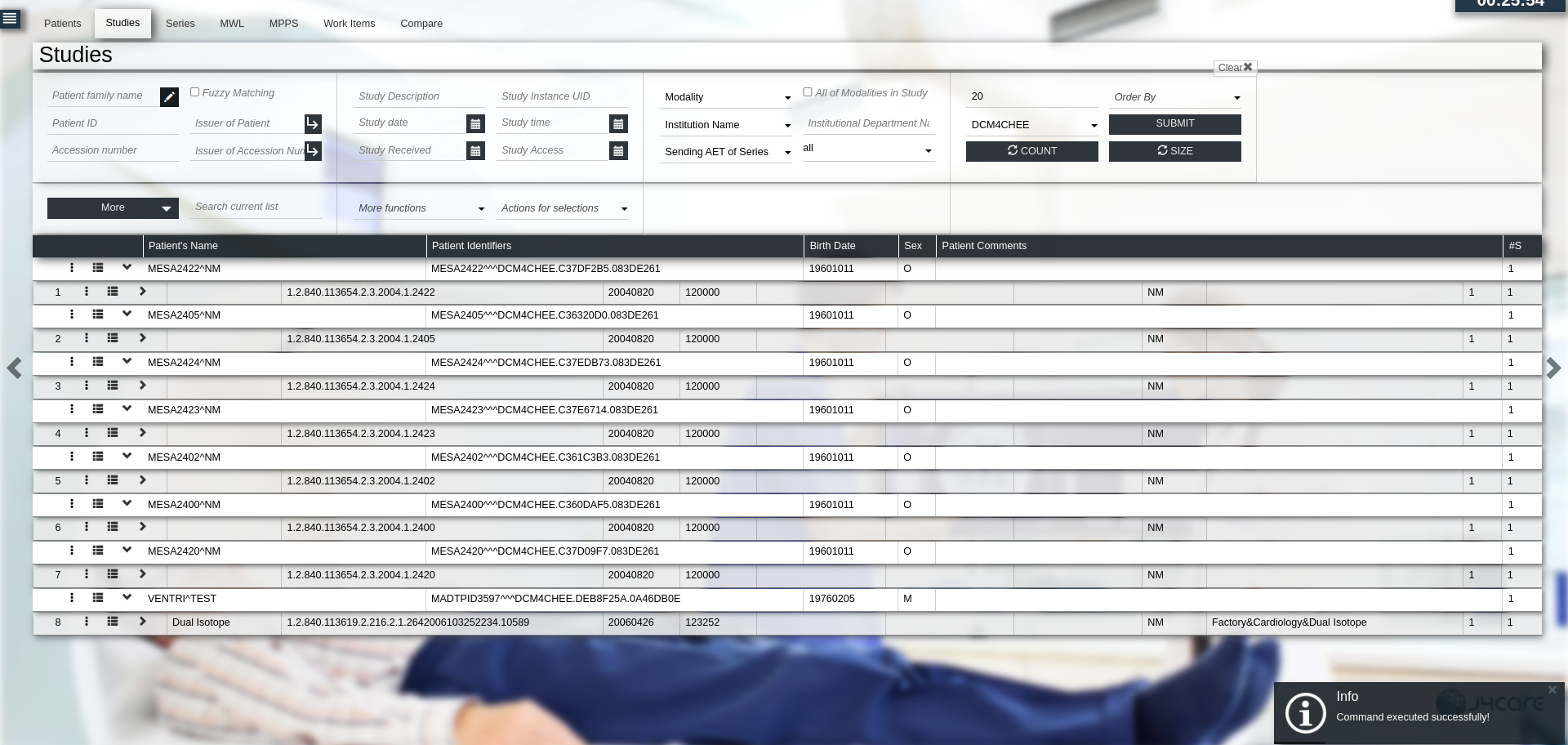 UI Navigation - Export Study / Series : Improve Info message shown on ...