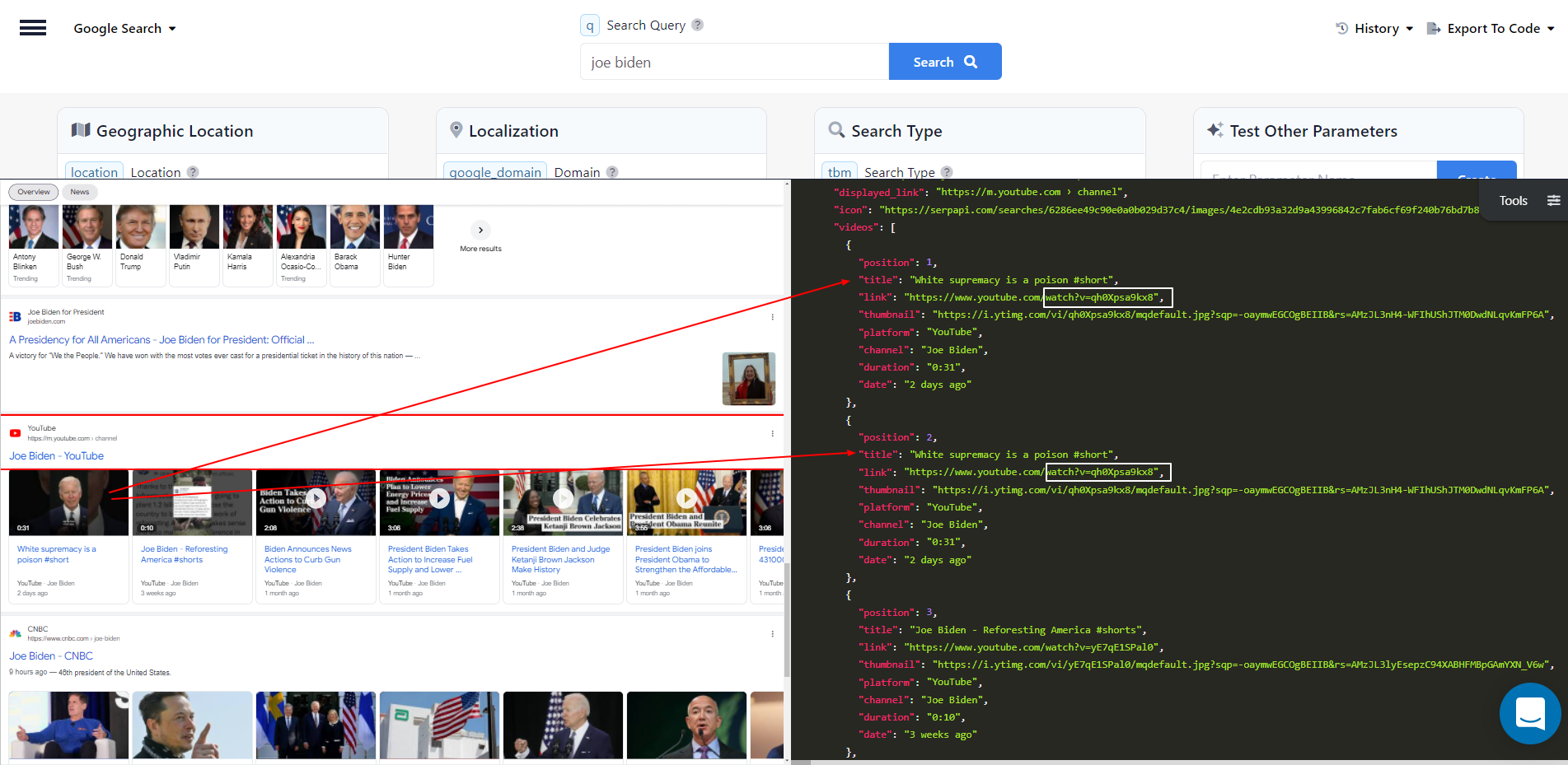 [Google Search API] Inline video carousel are duplicated · Issue #152 · serpapi/public-roadmap ...