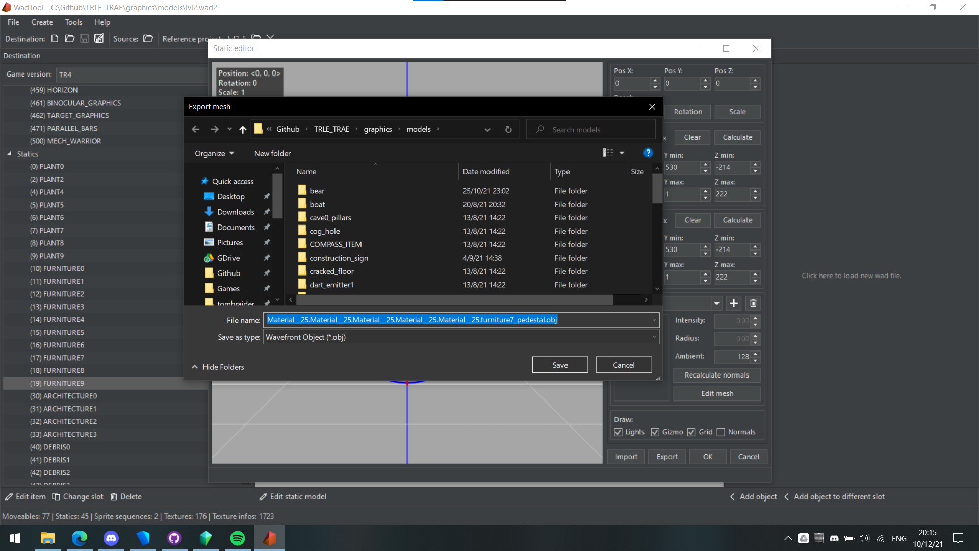 WT: Export meshes and textures with objects' SLOT name · Issue #522 ...