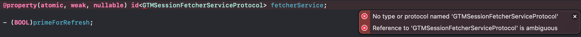 GTMSessionFetcher.h -Multiple Errors after Updating Pod and/or Installing Pod from Scratch ...