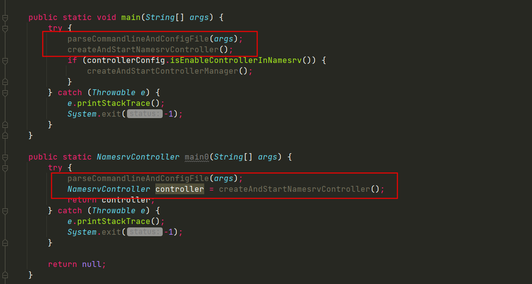 NamesrvStartup code optimize · Issue #4698 · apache/rocketmq · GitHub
