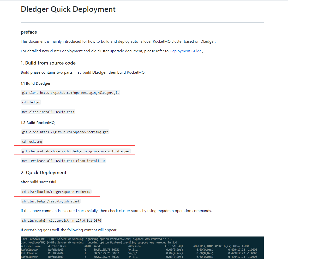 [Docs] Polish the documents for mq Dledger Quick Deployment · Issue #4993 · apache/rocketmq · GitHub