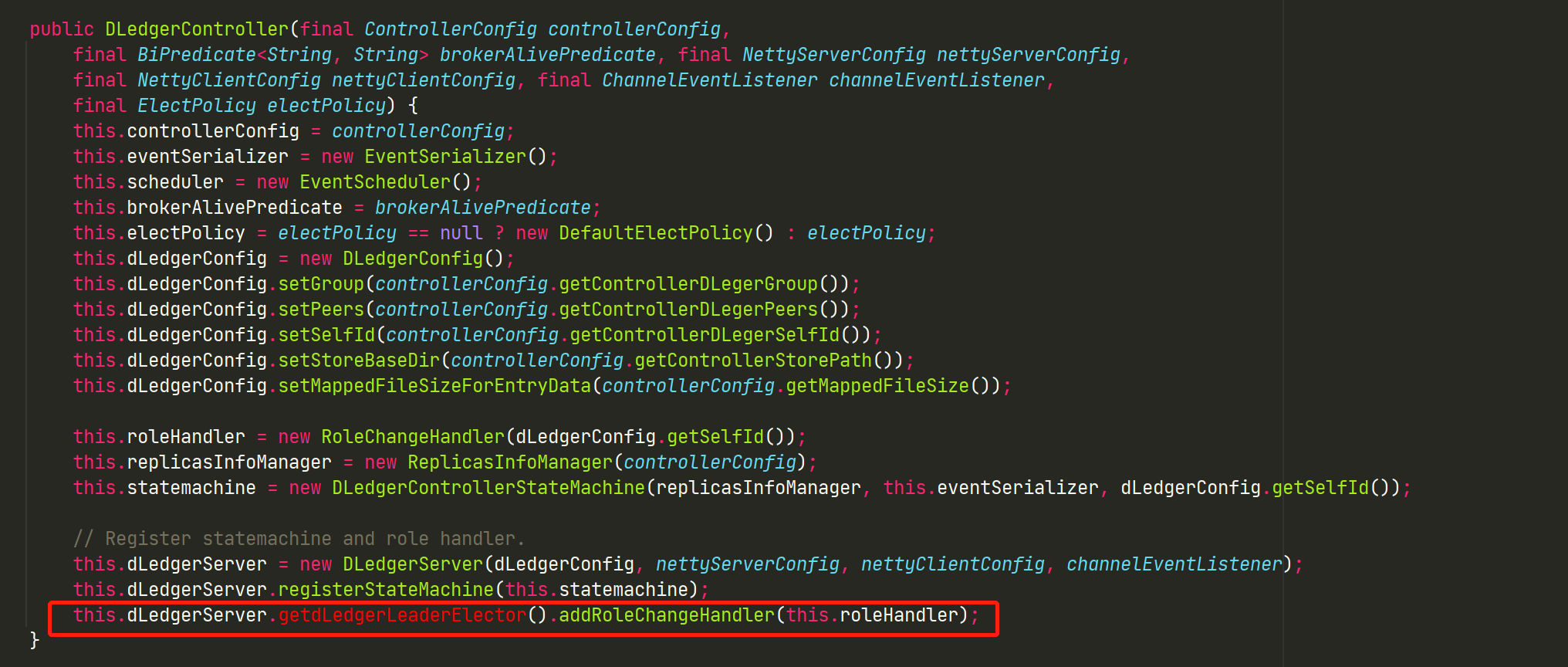 Replace DLedgerServer#getdLedgerLeaderElector deprecated method · Issue #5544 · apache/rocketmq ...