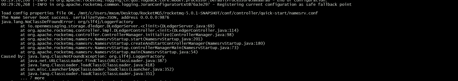 DLedger can't load org.sfl4j.LoggerFactory when use mqnamesrv start · Issue #5623 · apache ...
