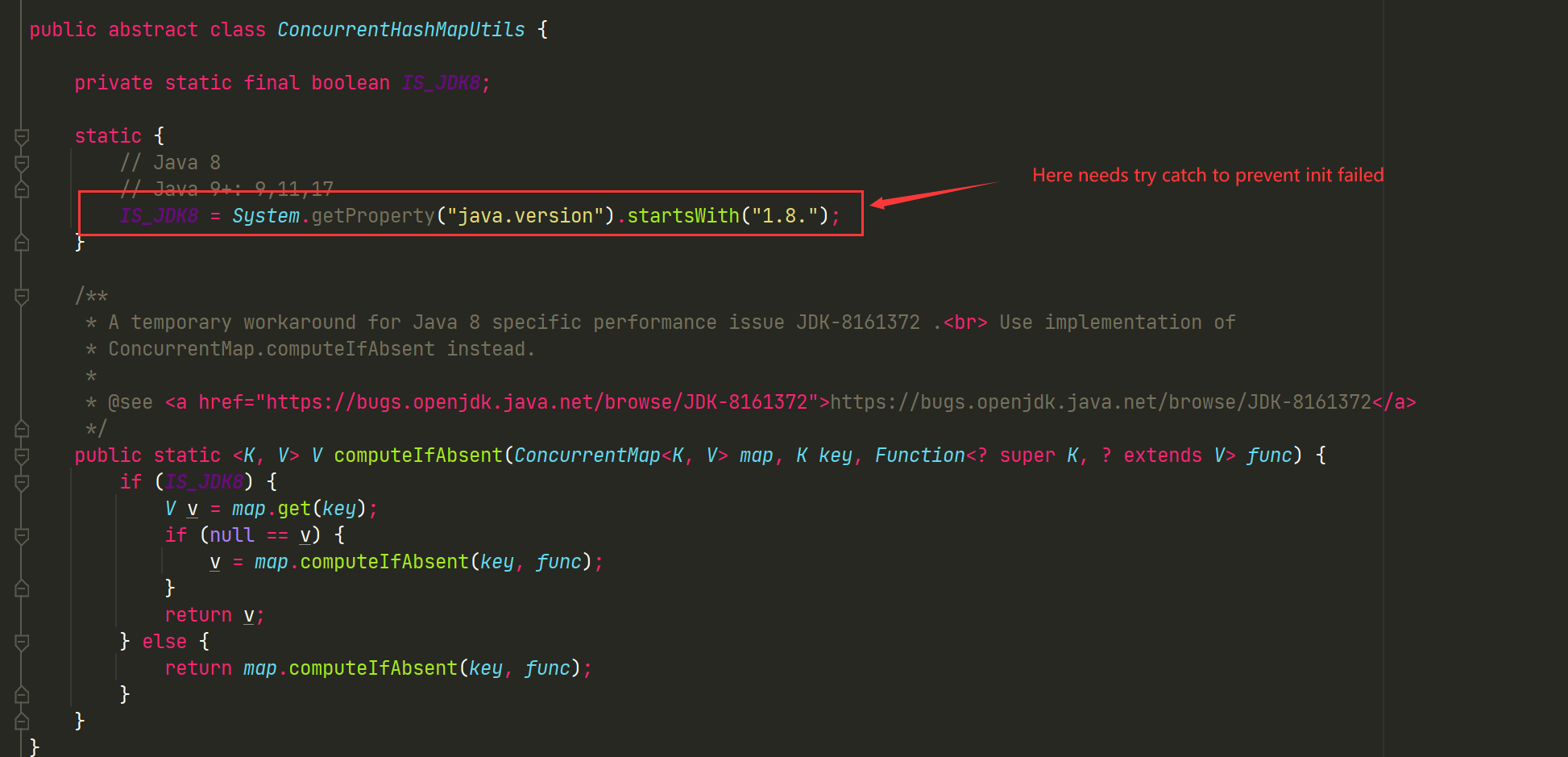 [Optimize]try catch to prevent ConcurrentHashMapUtils init failed · Issue #5907 · apache ...