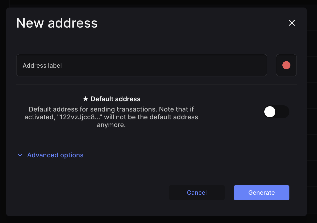 Text in new address modal is not aligned properly · Issue #499 · alephium/desktop-wallet · GitHub