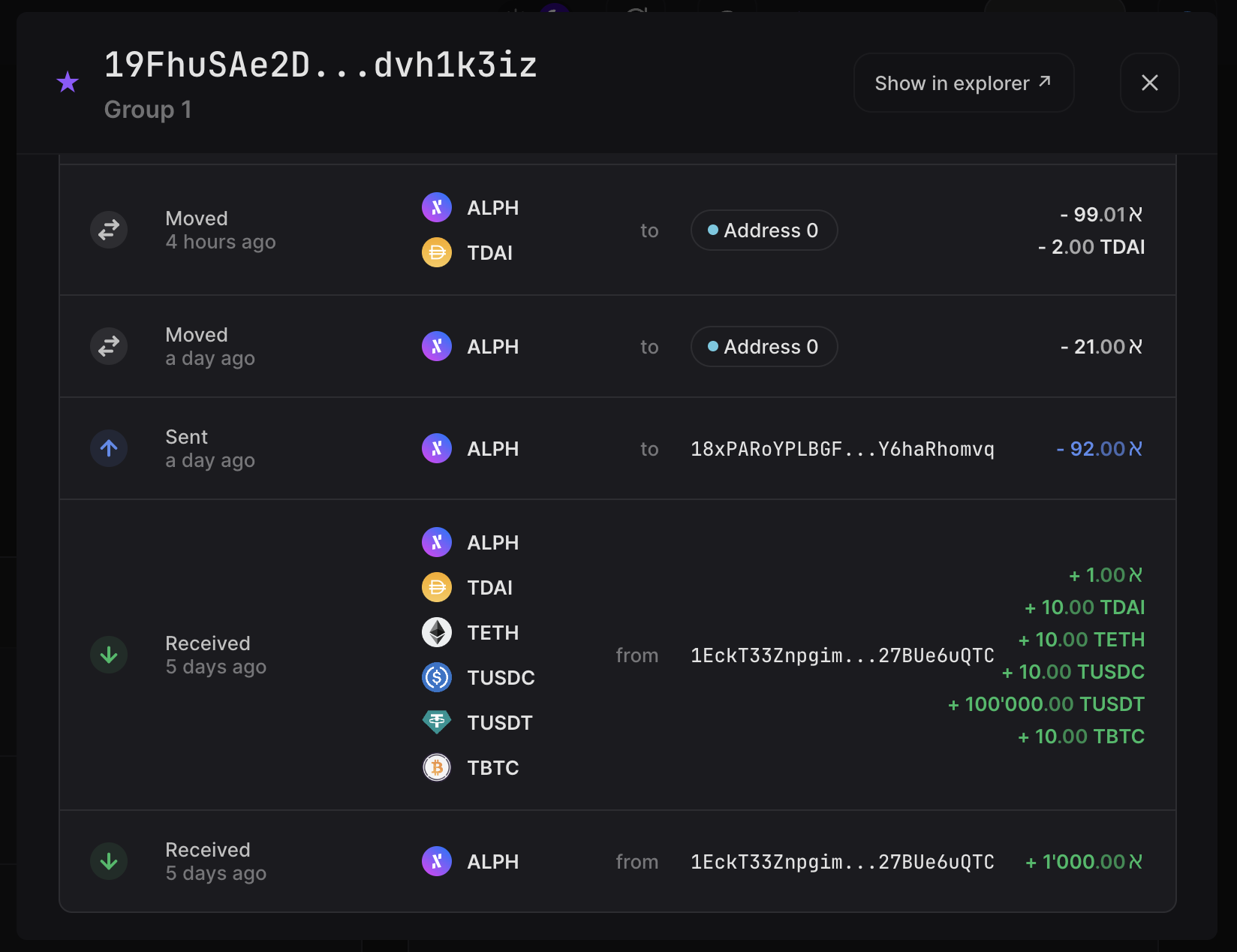 Improve transaction row info display · Issue #584 · alephium/desktop-wallet · GitHub