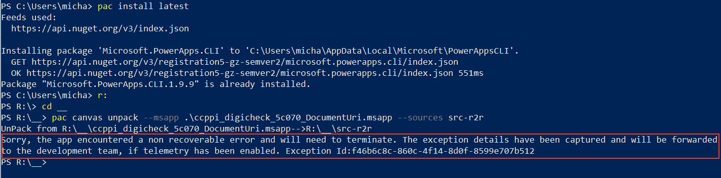 Error when unpacking on `.msapp` · Issue #310 · microsoft/PowerApps-Tooling · GitHub