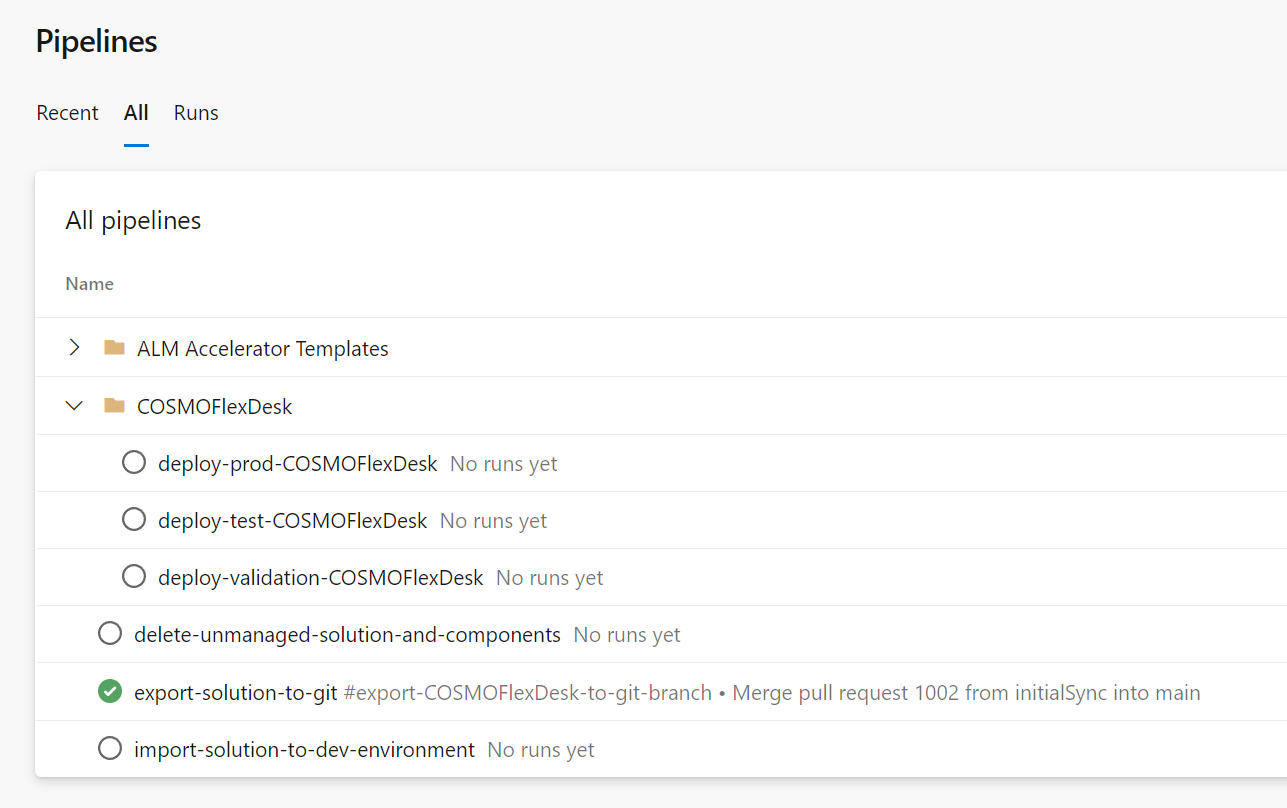[ALM Accelerator - Feature]: Setup new Solution Branches / Overview from Azure DevOps Projects ...