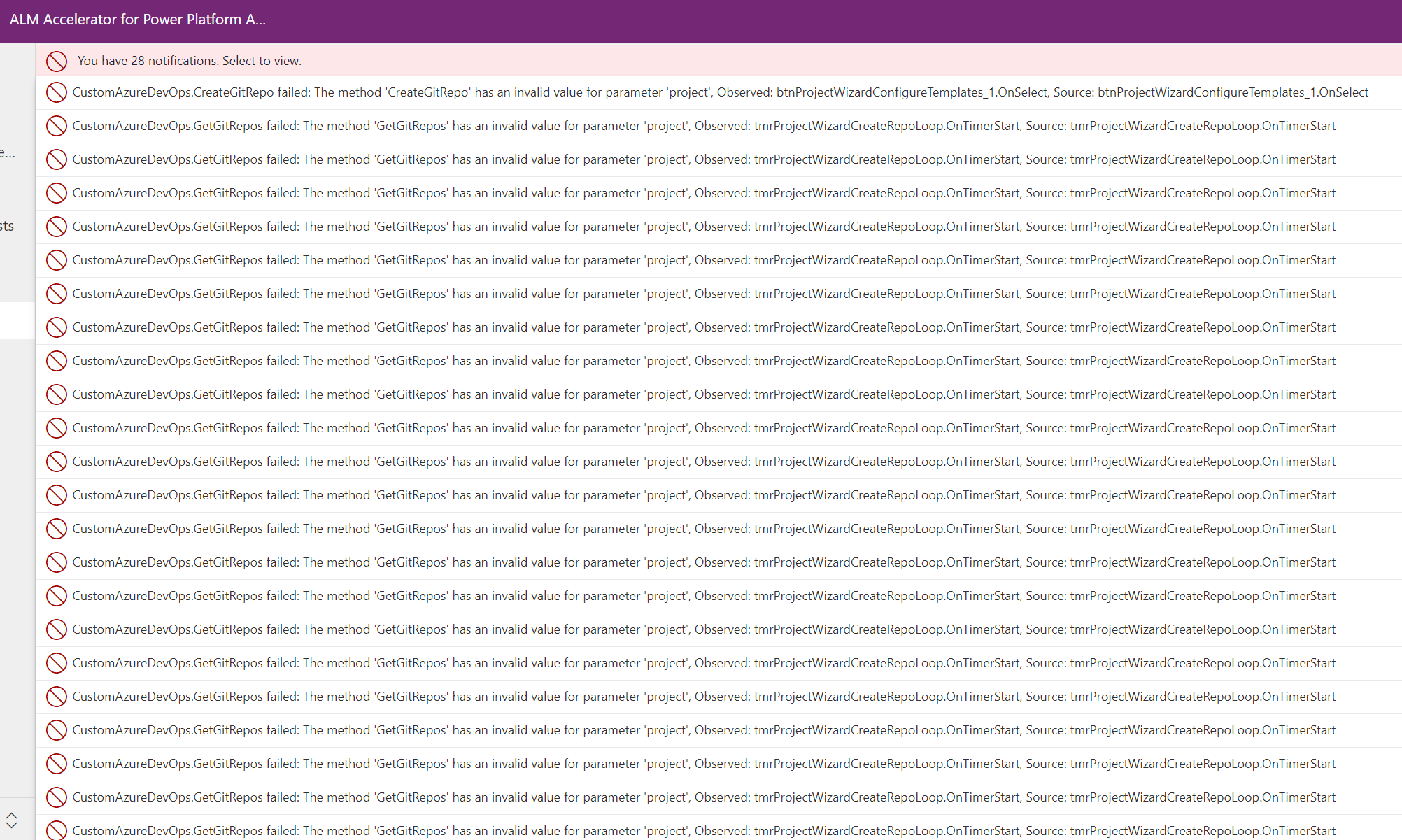 [ALM Accelerator - BUG]: Setup new DevOps Project fails with `Project Wizard` · Issue #4105 ...