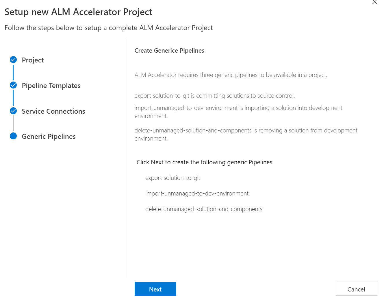 [ALM Accelerator - BUG]: Setup new DevOps Project fails with `Project Wizard` · Issue #4105 ...