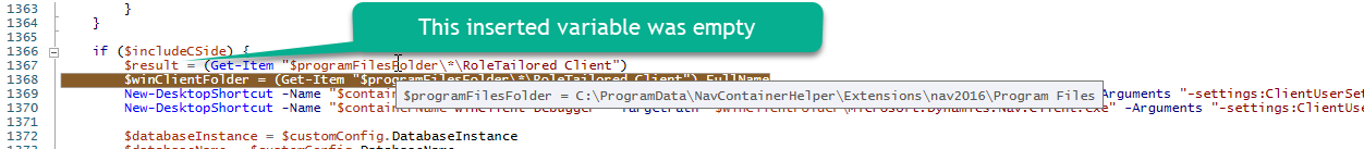 New-NavContainer run into a with option IncludeCSide and added AdditionalSetup.ps1 by folders ...