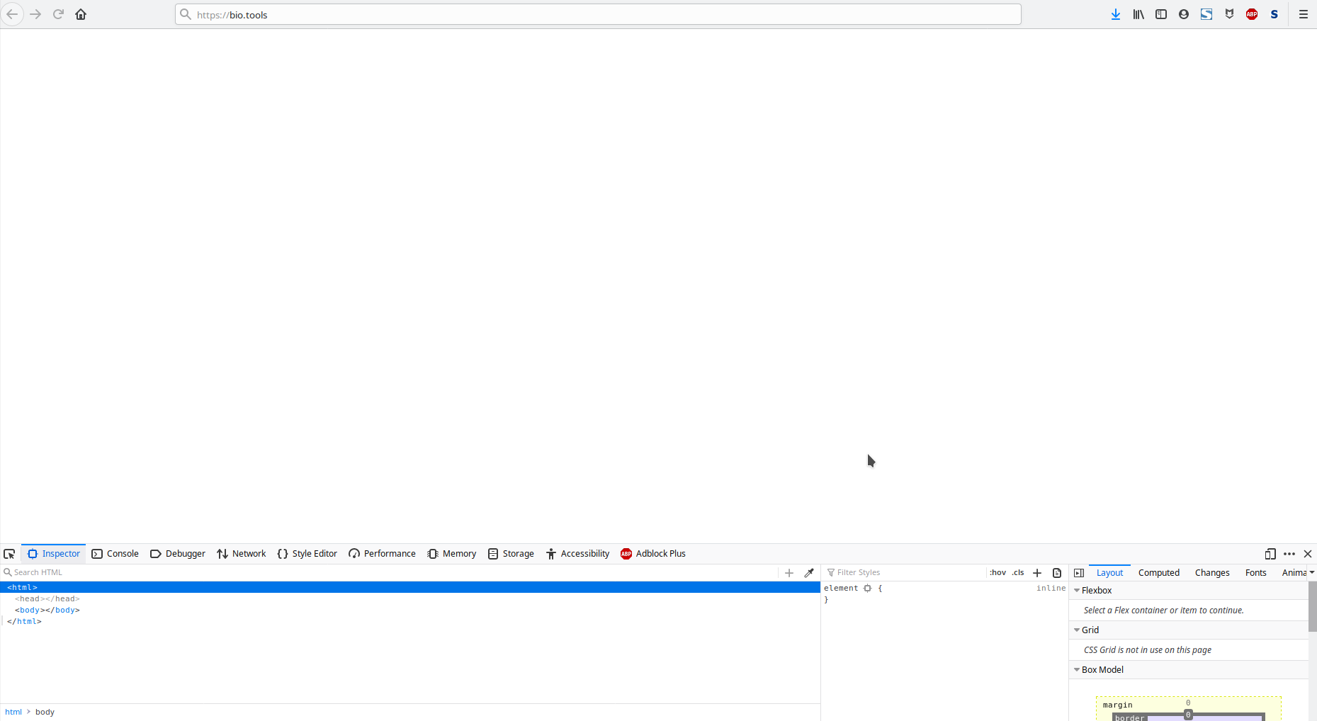 Blank page when opening bio.tools in Firefox · Issue #462 · bio-tools/biotoolsRegistry · GitHub