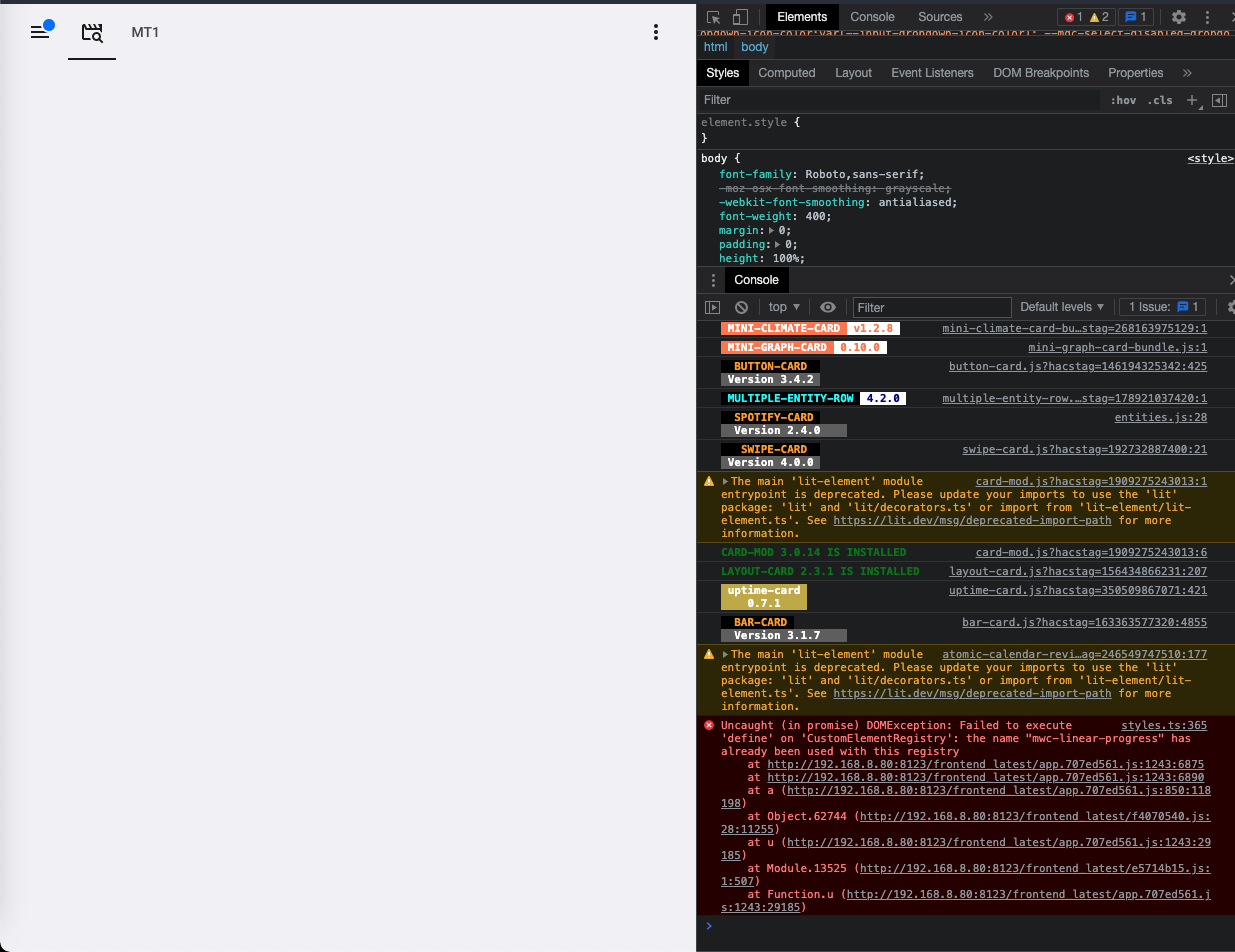 Media Control Card Not Displayed · Issue 10536 · Home Assistantfrontend · Github