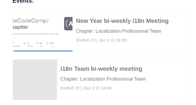 Event card image placeholders + spacing · Issue #2298 · freeCodeCamp/chapter · GitHub