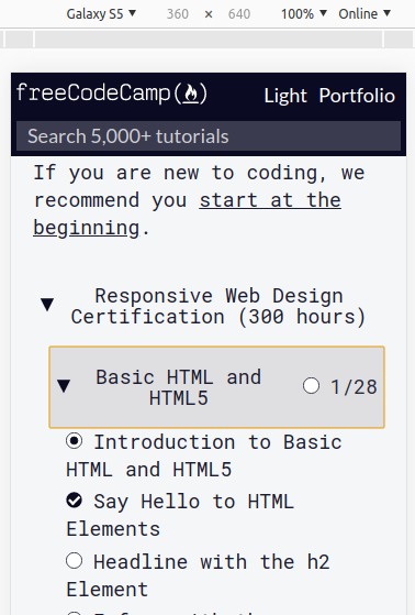 Curriculum map on mobile · Issue #36824 · freeCodeCamp/freeCodeCamp · GitHub