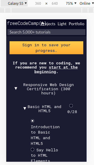 Curriculum map on mobile · Issue #36824 · freeCodeCamp/freeCodeCamp · GitHub