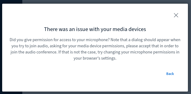html5: UI does not allow to do anything if incorrect microphone is chosen automatically · Issue ...