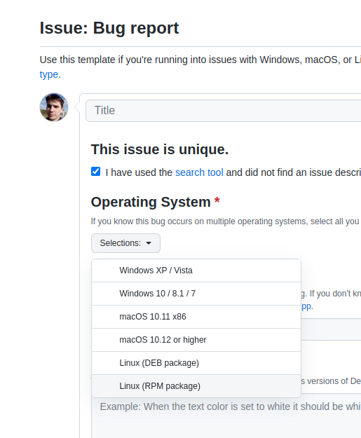 No Snap Package In Github Issue Template · Issue 776 · Onlyofficedesktopeditors · Github 