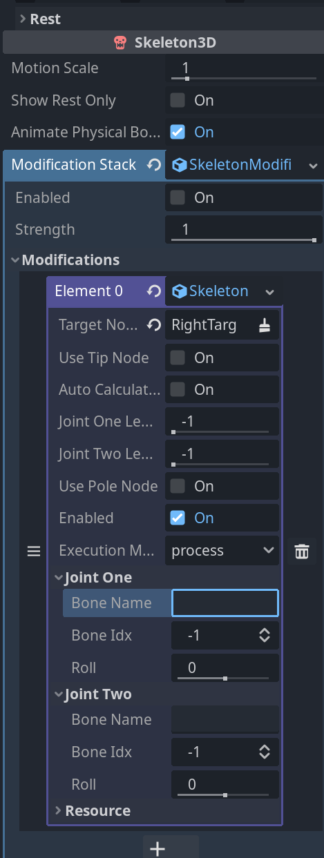SkeletonModification3D Bone Name field isn't dropdown and typing bone name is buggy · Issue ...