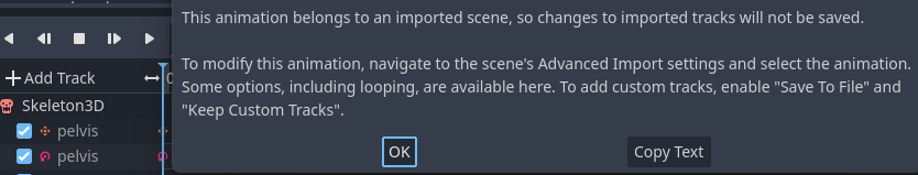 Call method animation tracks require explicit enablement if the node is filtered on ...