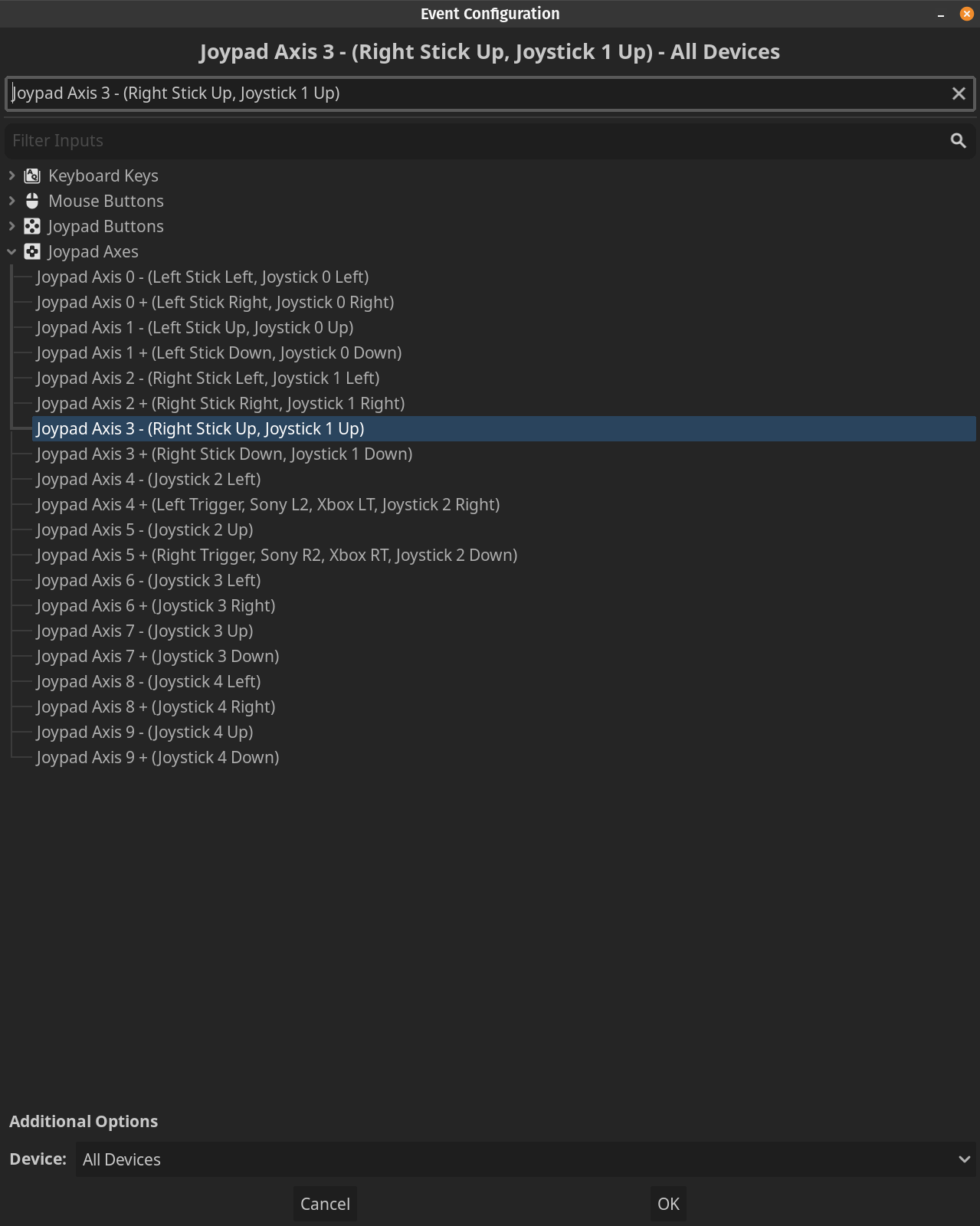 Right stick joypad Input not working properly with Xbox Controller on Linux with 4.2.beta1 ...